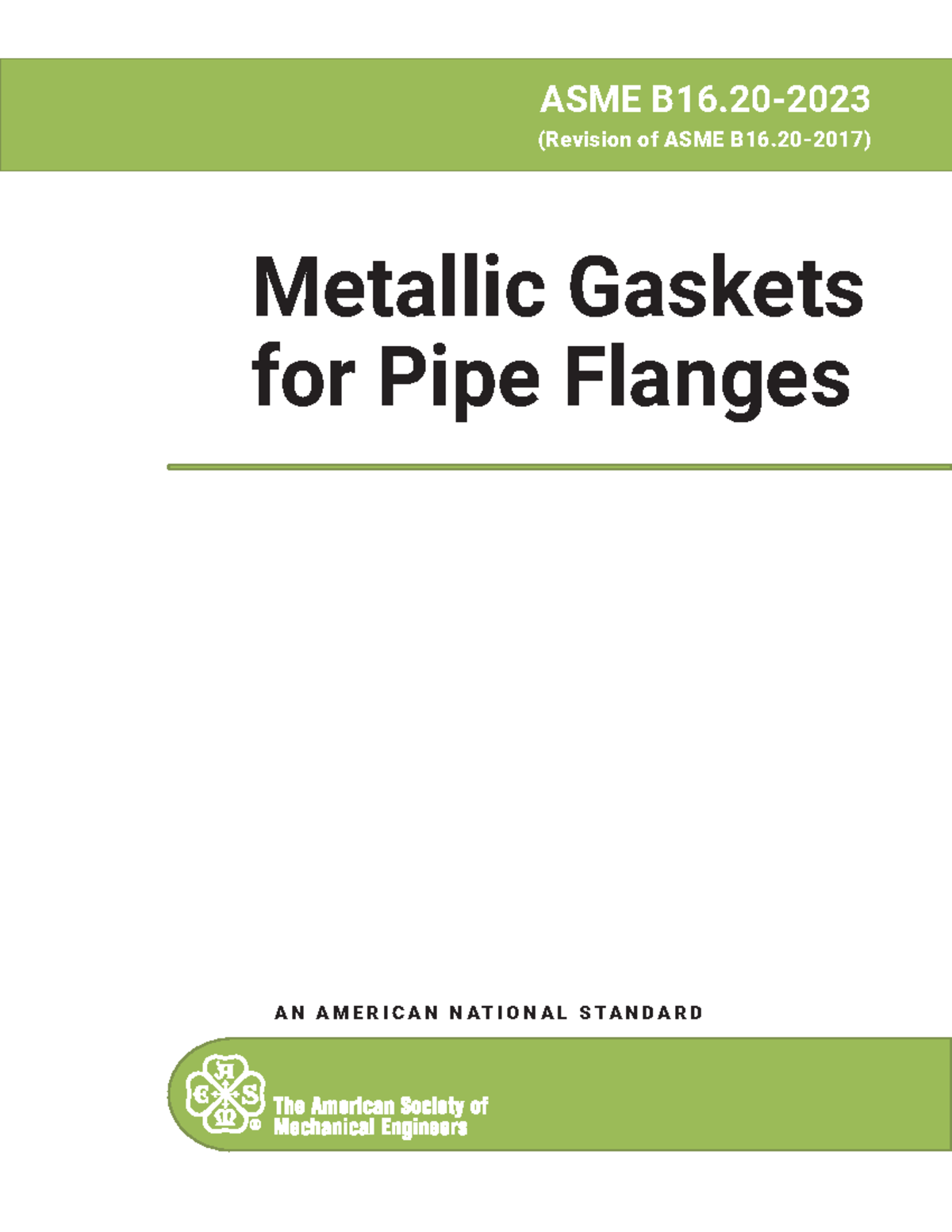 ASME B16 - ASME - Metallic Gaskets for Pipe Flanges A N A M E R I C A N ...
