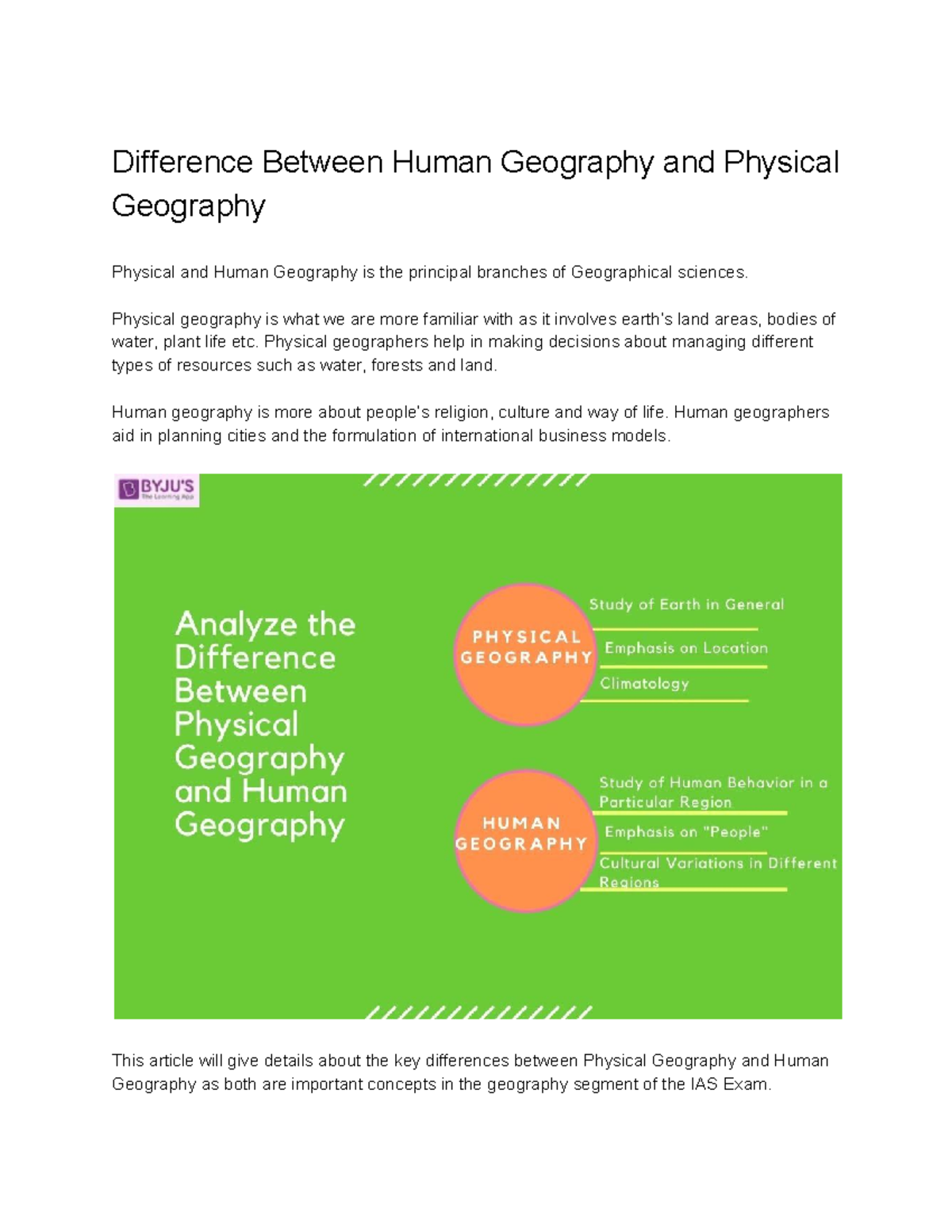 Difference-Between-Human-Geography-and-Physical-Geography - Difference ...