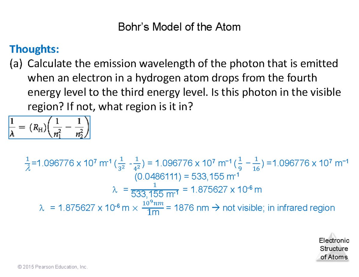 Chapter 4 The Quantum Model of the Atom Solution to Puzzle - Electronic Structure of Atoms ...