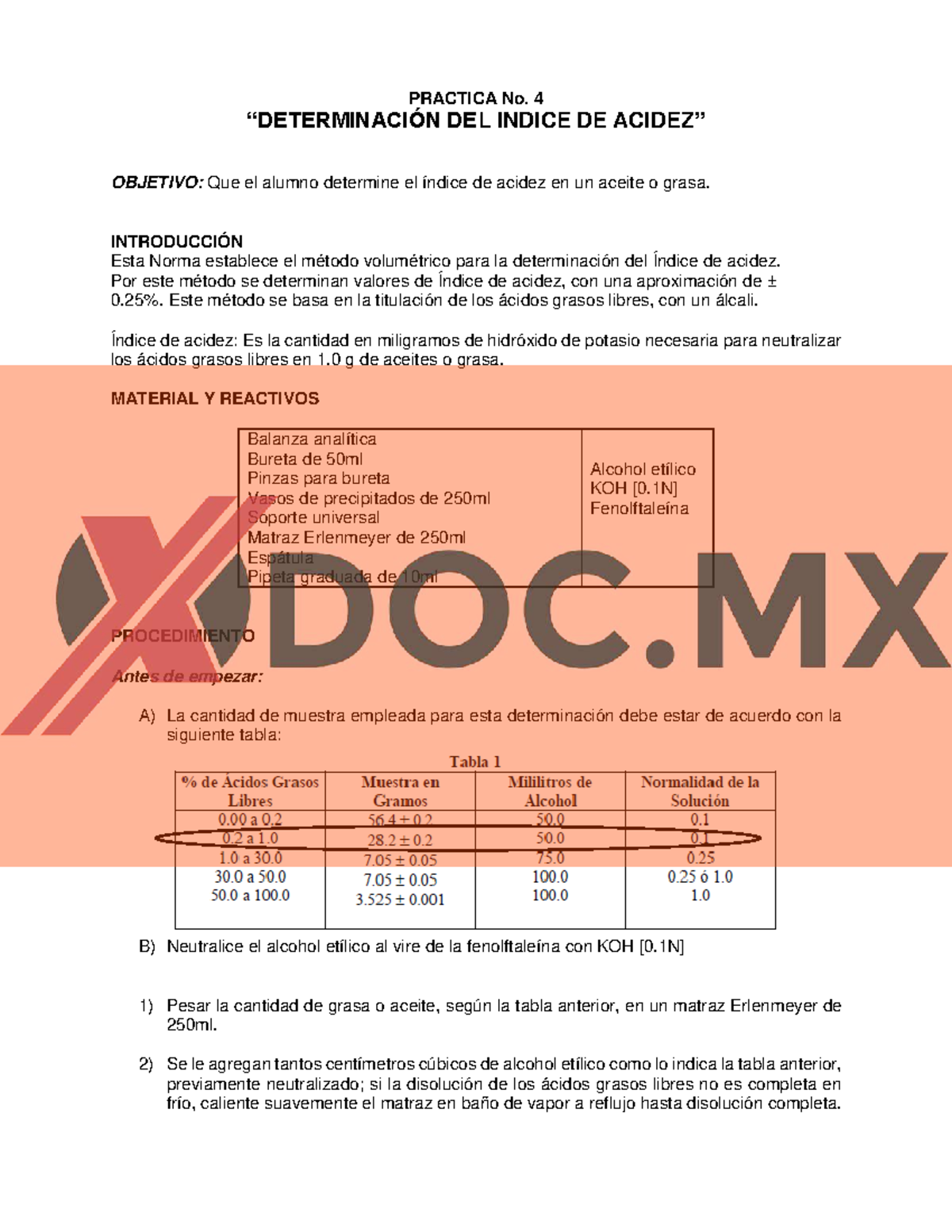 Xdoc - Hol - PRACTICA No. 4 “DETERMINACIÓN DEL INDICE DE ACIDEZ ...