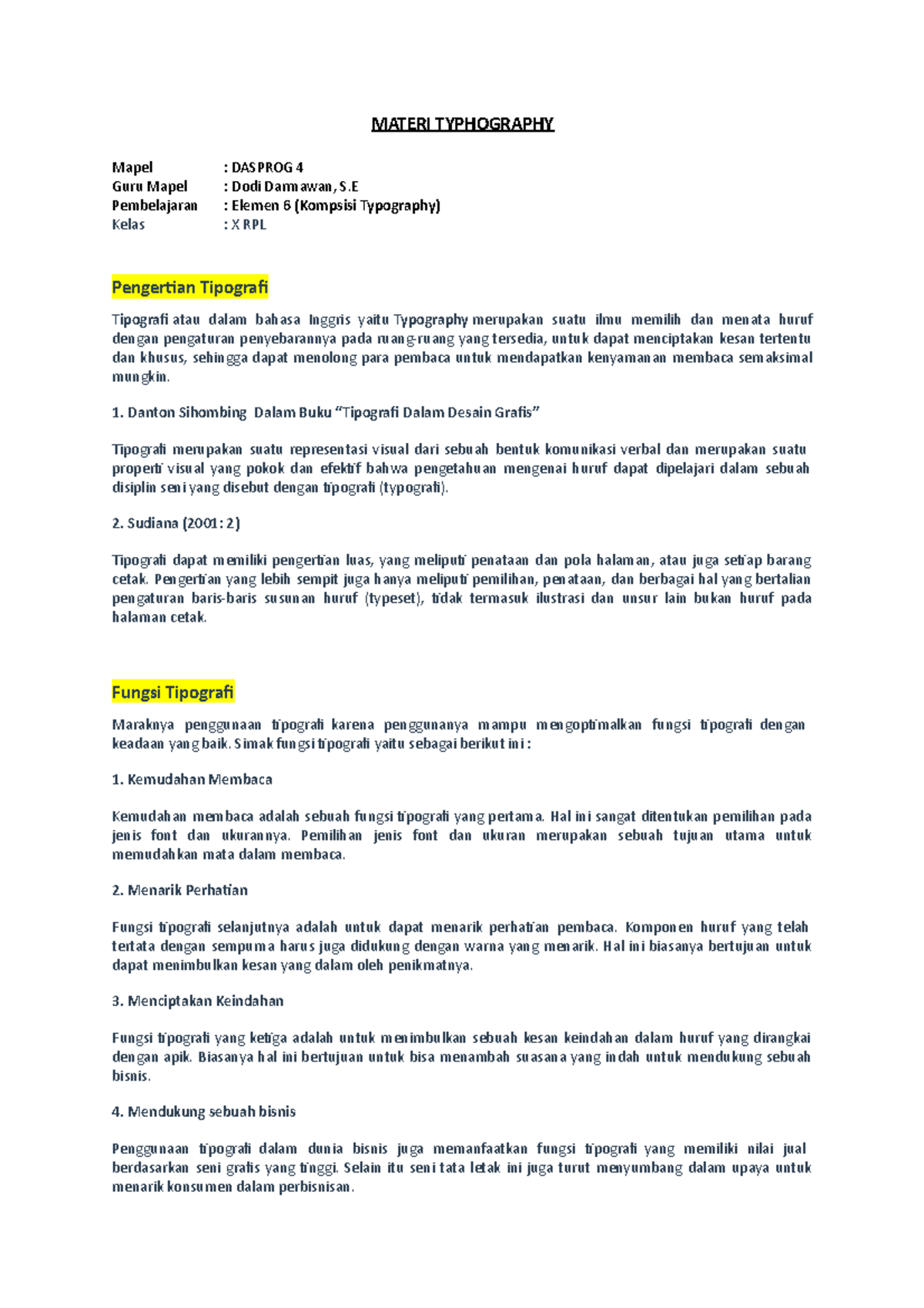 Pengertian Tipografi - Pelajaran tentang Produk Kreatif dan ...