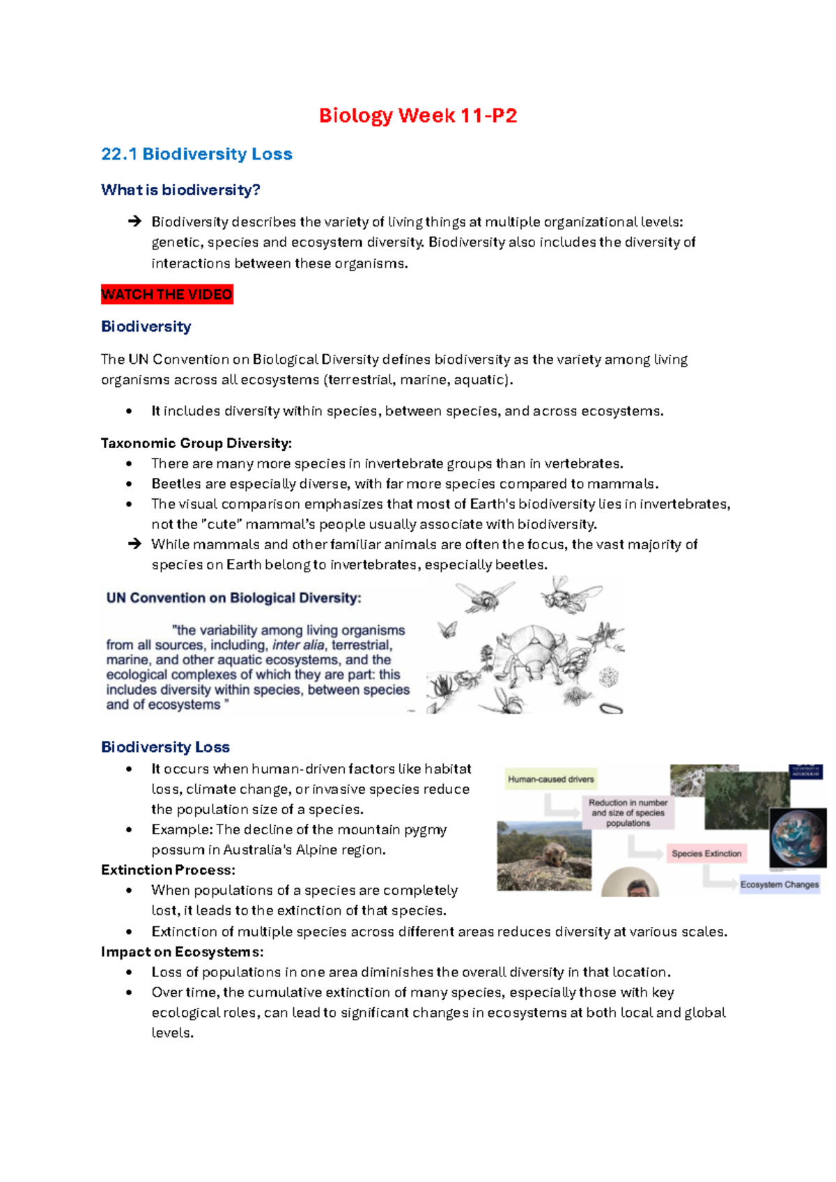 Biology Week 11 P2 - Lecture notes of week 11 (P2) - Biology Week 11-P ...