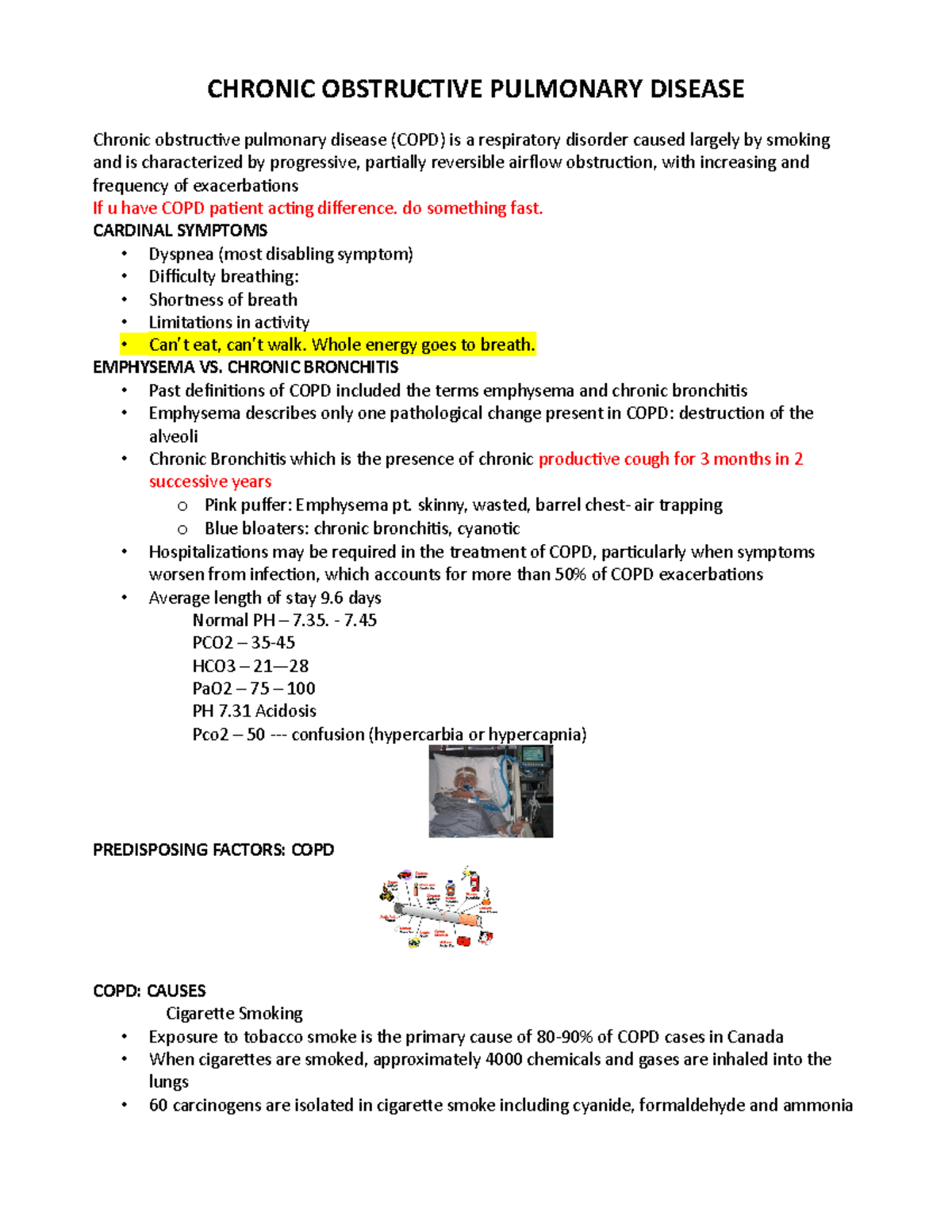 Chronic Obstructive Pulmonary Disease - CHRONIC OBSTRUCTIVE PULMONARY ...
