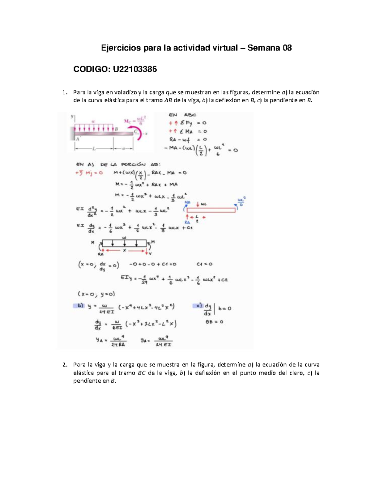 U8 S8 Ejercicios para actividad virtual Irais Flores - Ejercicios para la actividad virtual ...