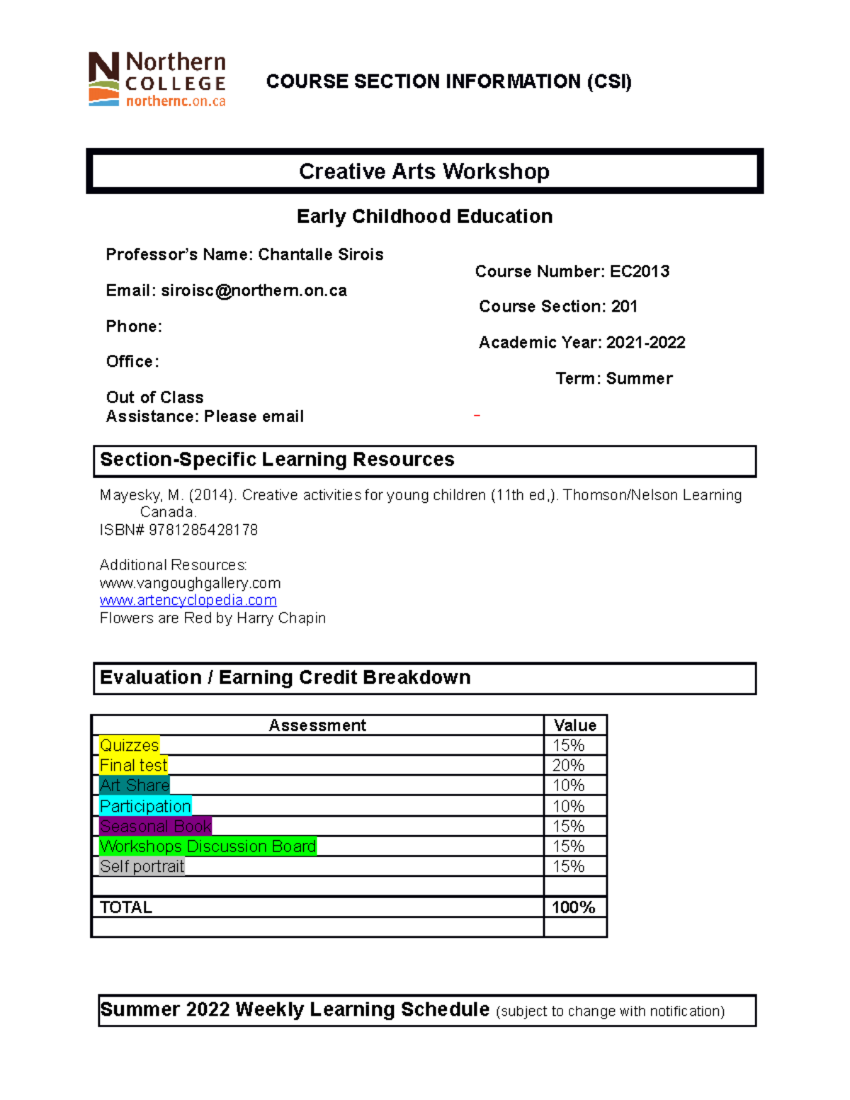 Summer CSI networking fundamental for class - COURSE SECTION ...