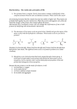 Key concepts Biochemistry - molecular principles of life - Key concepts ...