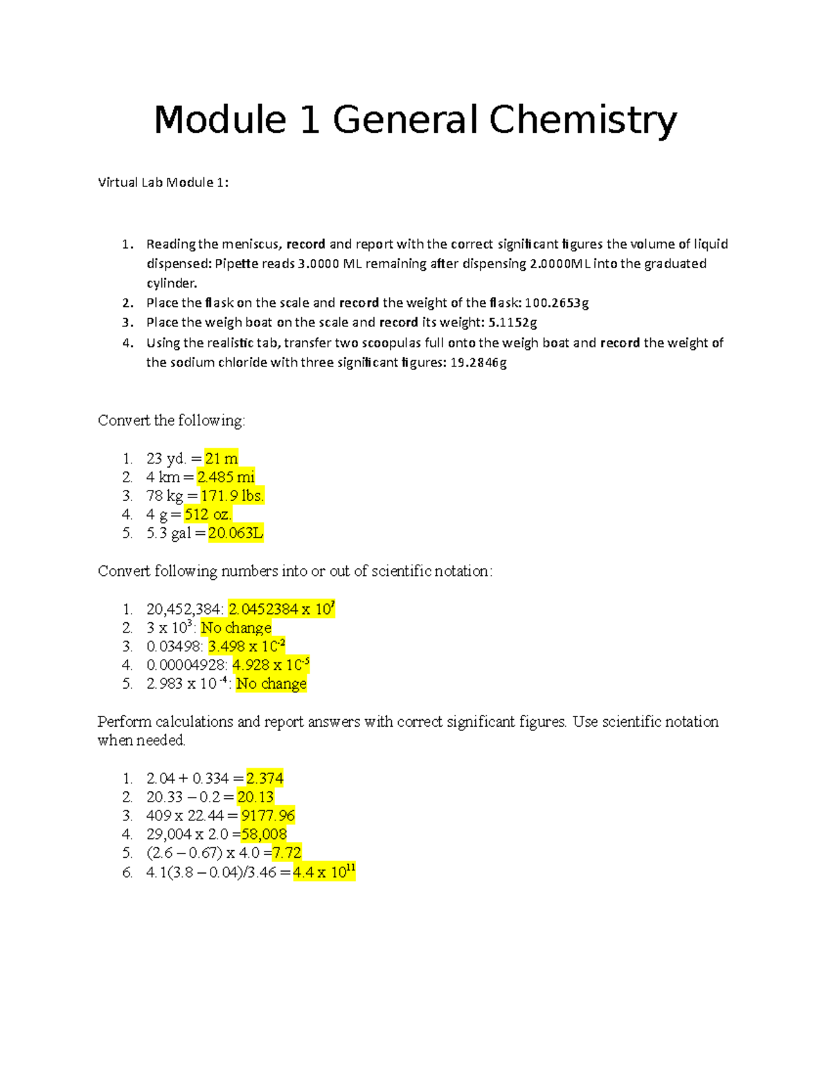 General Chemistry Module 1 Virtual Lab 1 - Module 1 General Chemistry ...