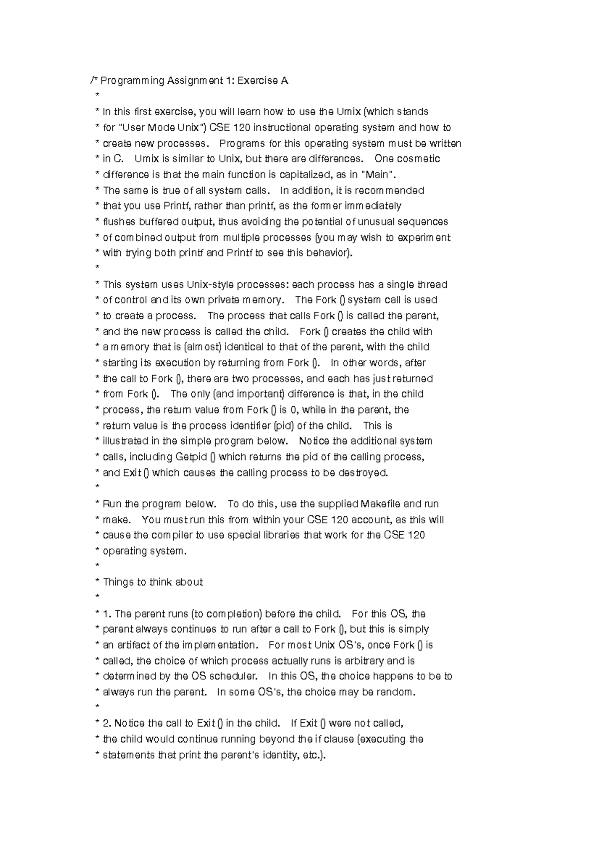 Pa1a - Pa1a Project 1 part a - /* Programming Assignment 1: Exercise A ...