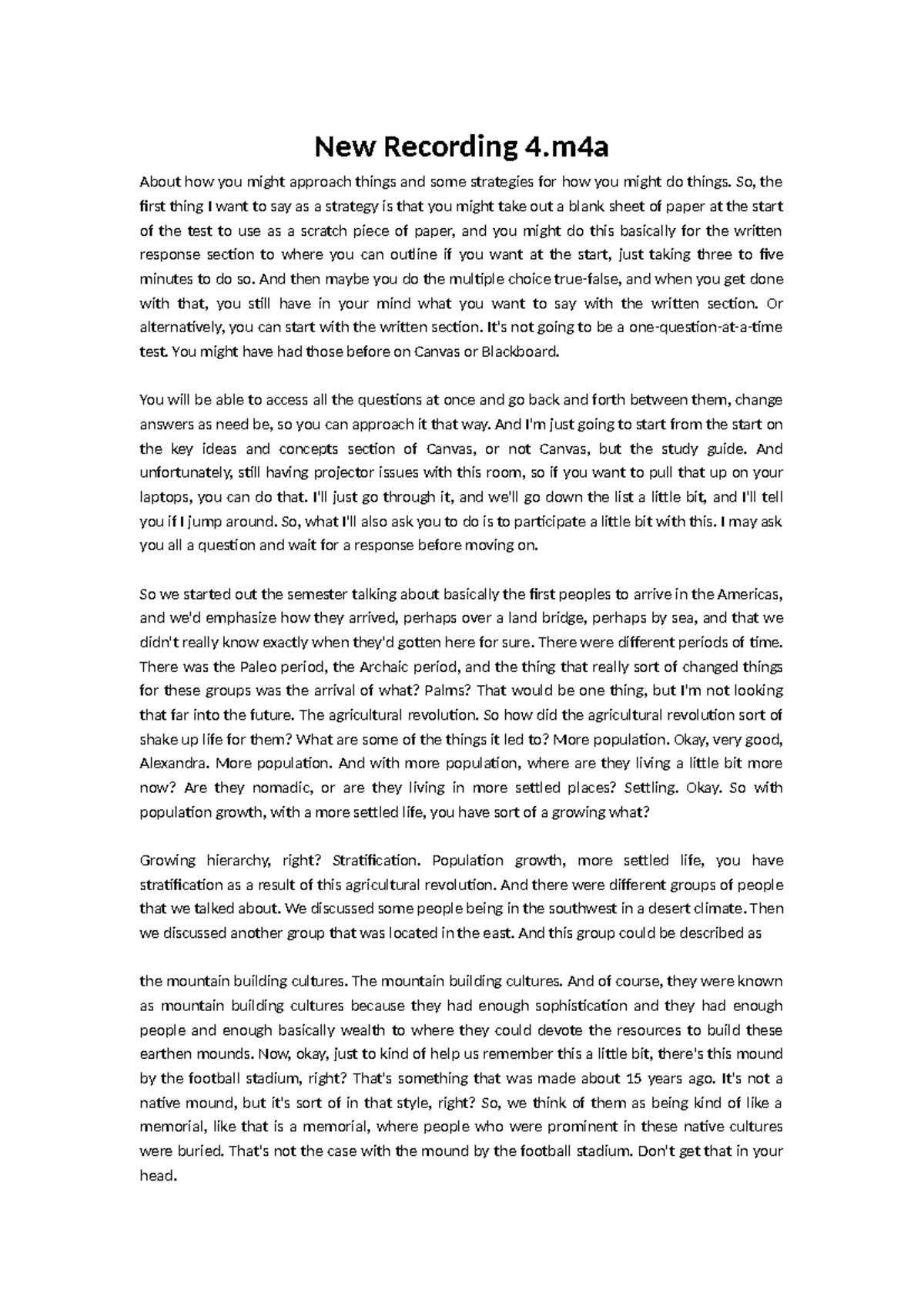 New Recording 4.m4a 3 - Voice memo - New Recording 4 About how you might approach things and ...