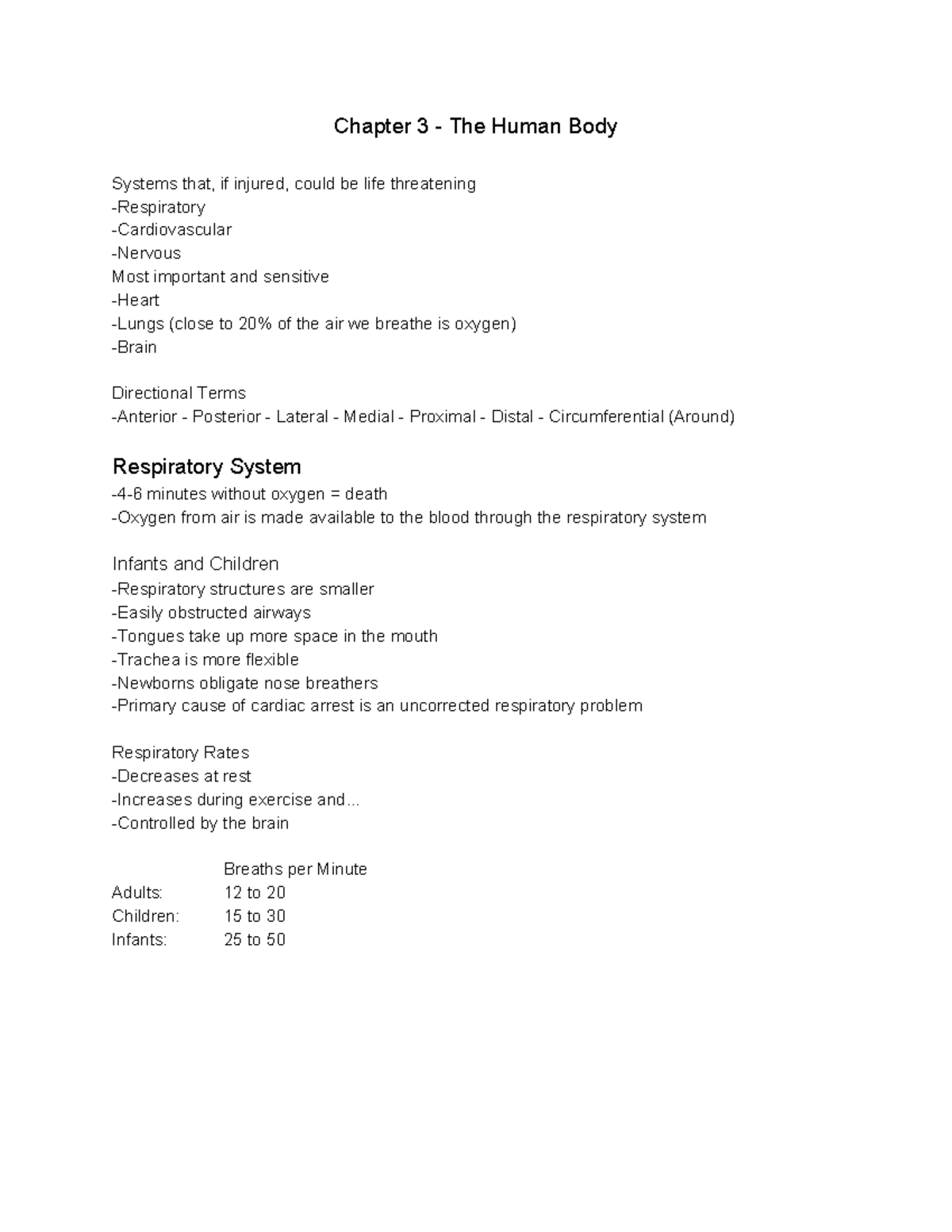 Chapter 3 - The Human Body - Chapter 3 - The Human Body Systems that ...