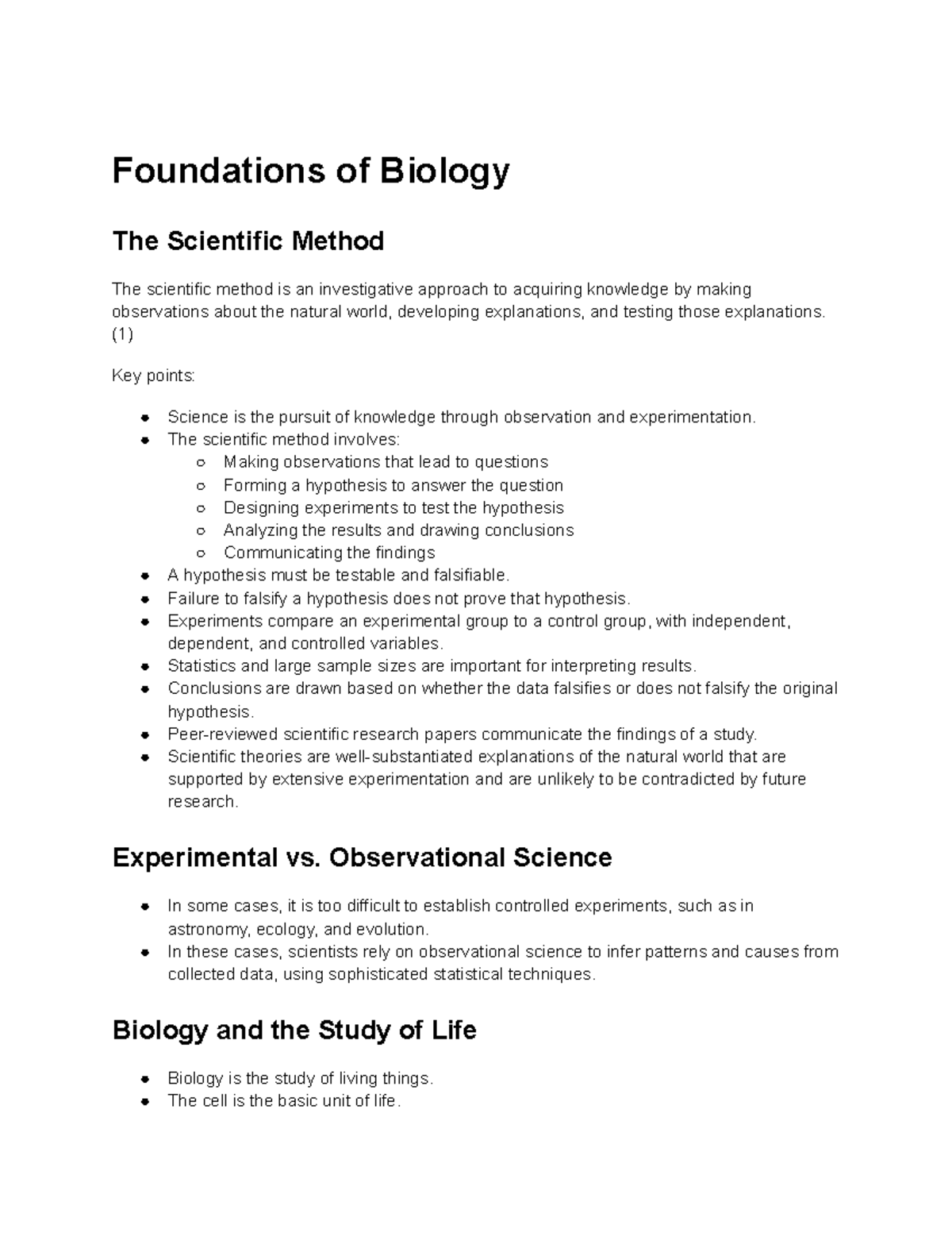 CELL BIO - Foundation of Biology (Purple Pages) - Foundations of ...