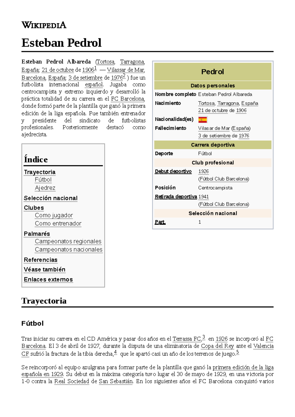 Esteban Pedrol - Historia - Pedrol Datos personales Nombre completo ...