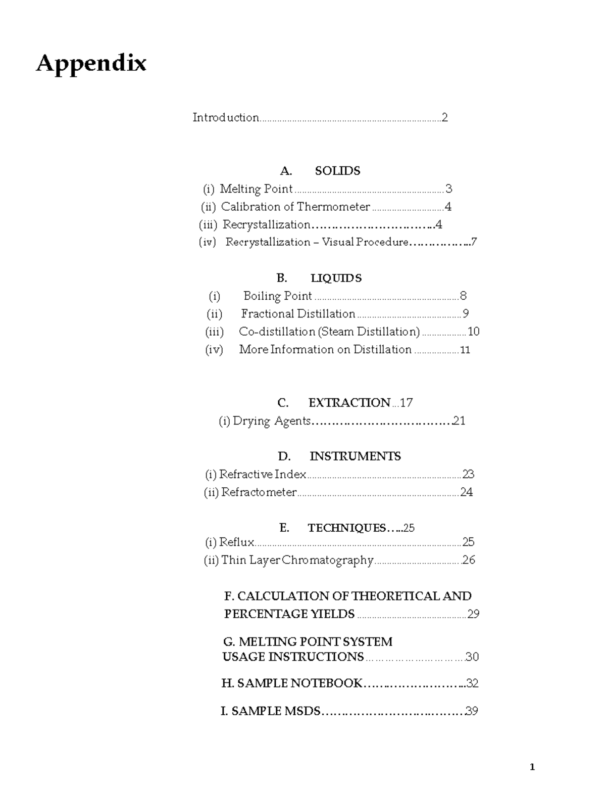 Appendix Final labretory outline - Appendix - - Studocu
