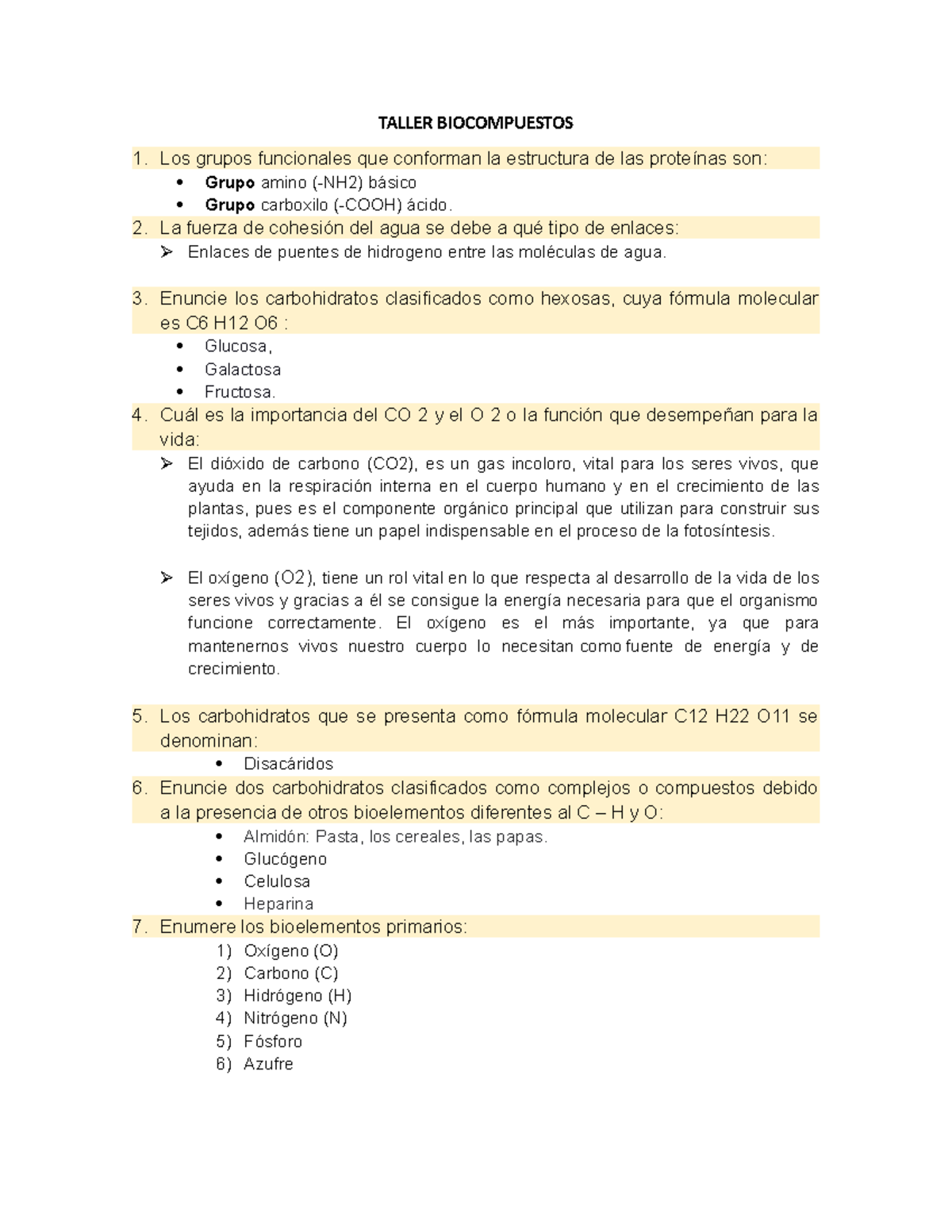 Taller sobre los Biocompuestos I - TALLER BIOCOMPUESTOS 1. Los grupos ...