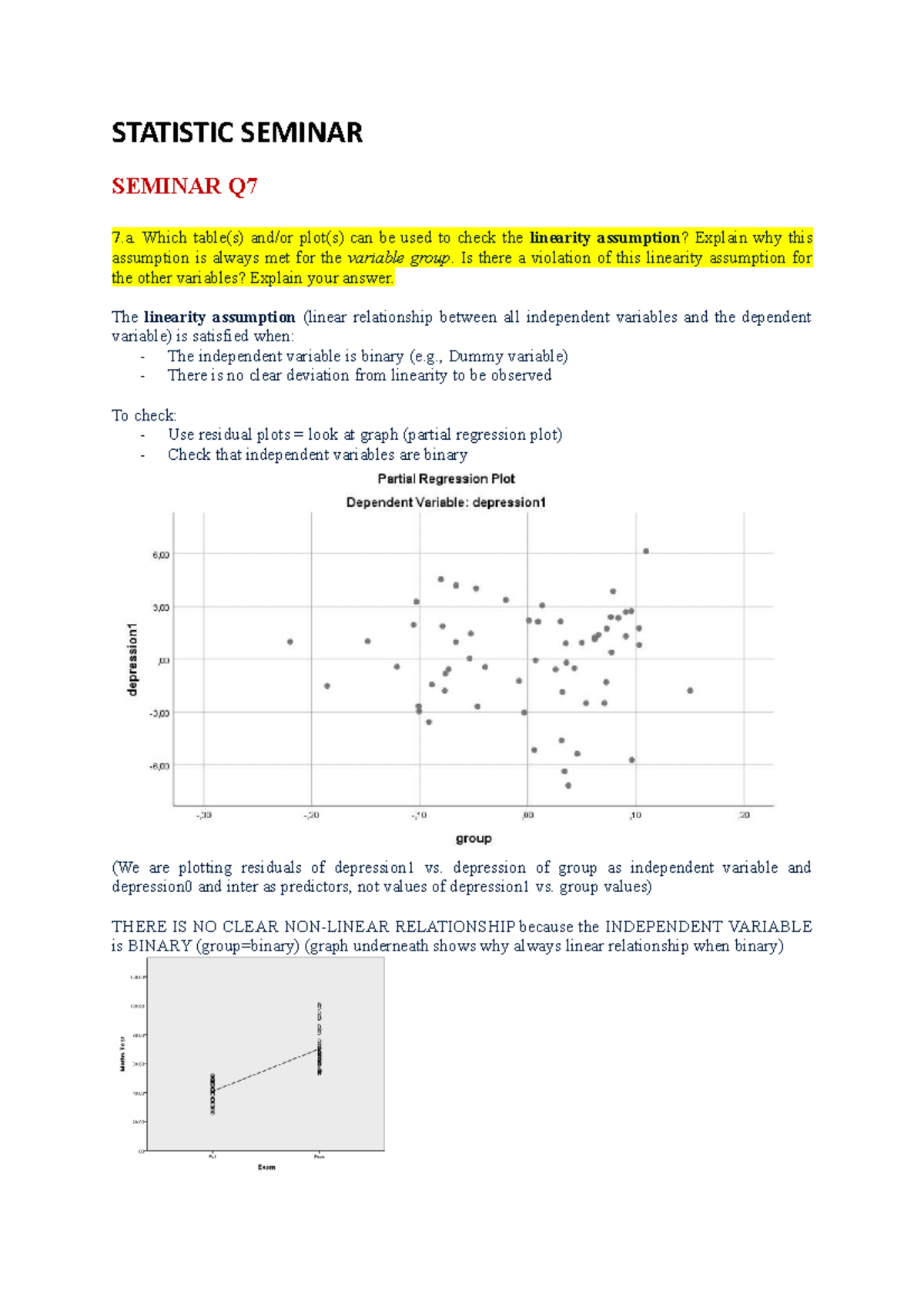 SPSS Seminar 2 - Summary bbs1001 - STATISTIC SEMINAR SEMINAR Q Which ...