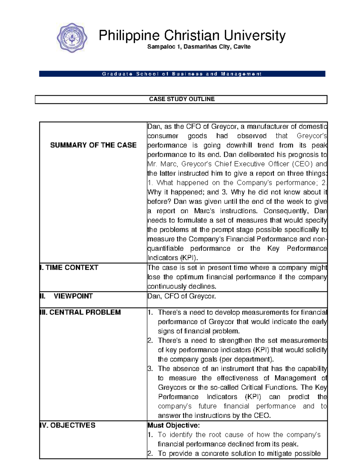 CASE- Study Datiles Vergara Fille Montepio Quezada - Philippine ...