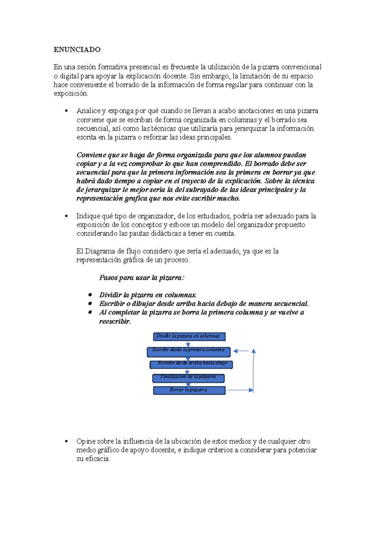 Enunciado 3 - Dsadad - ENUNCIADO En una sesión formativa presencial es ...