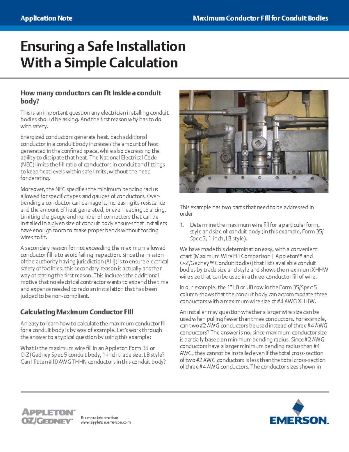 MaximASFDum conductor fill for conduit bodies appleton o z gedney en 8005012 - For more ...