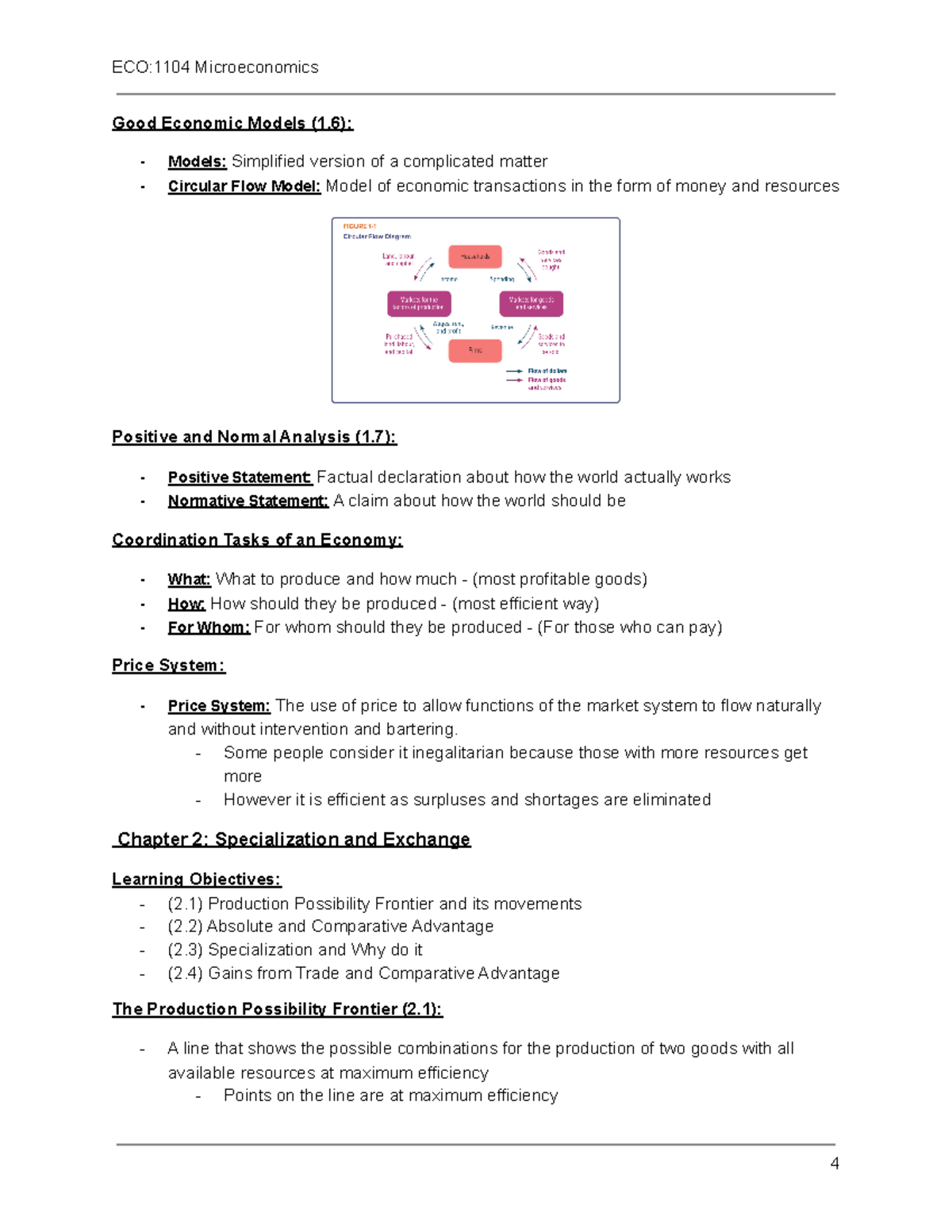 Econ_final_notes.pdf-2 - ECO:1104 Microeconomics Good Economic Models ...
