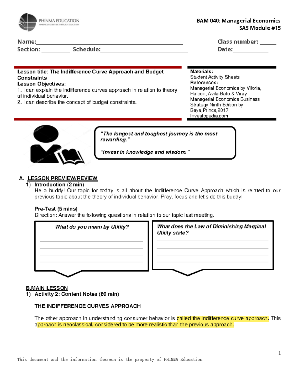 Module 15 - SAS Module Name ...