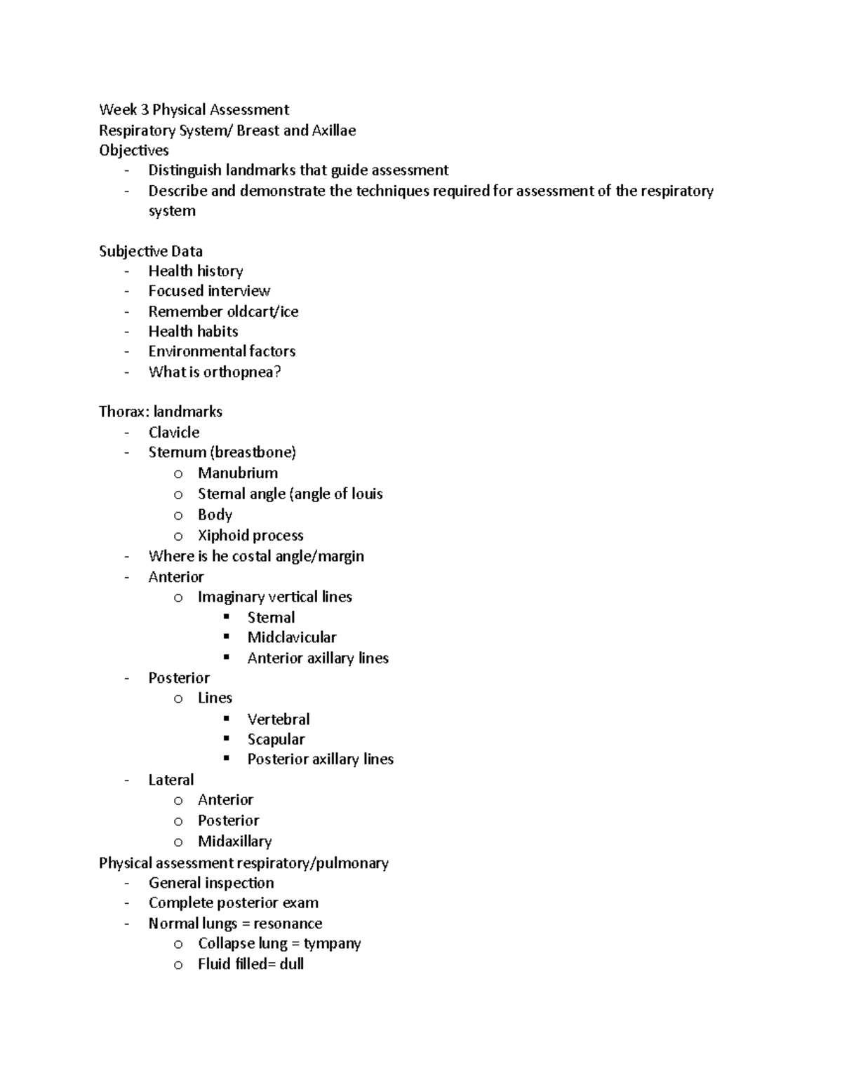 N 190 PA Week 2 - This is pals lecture notes that help me get through ...