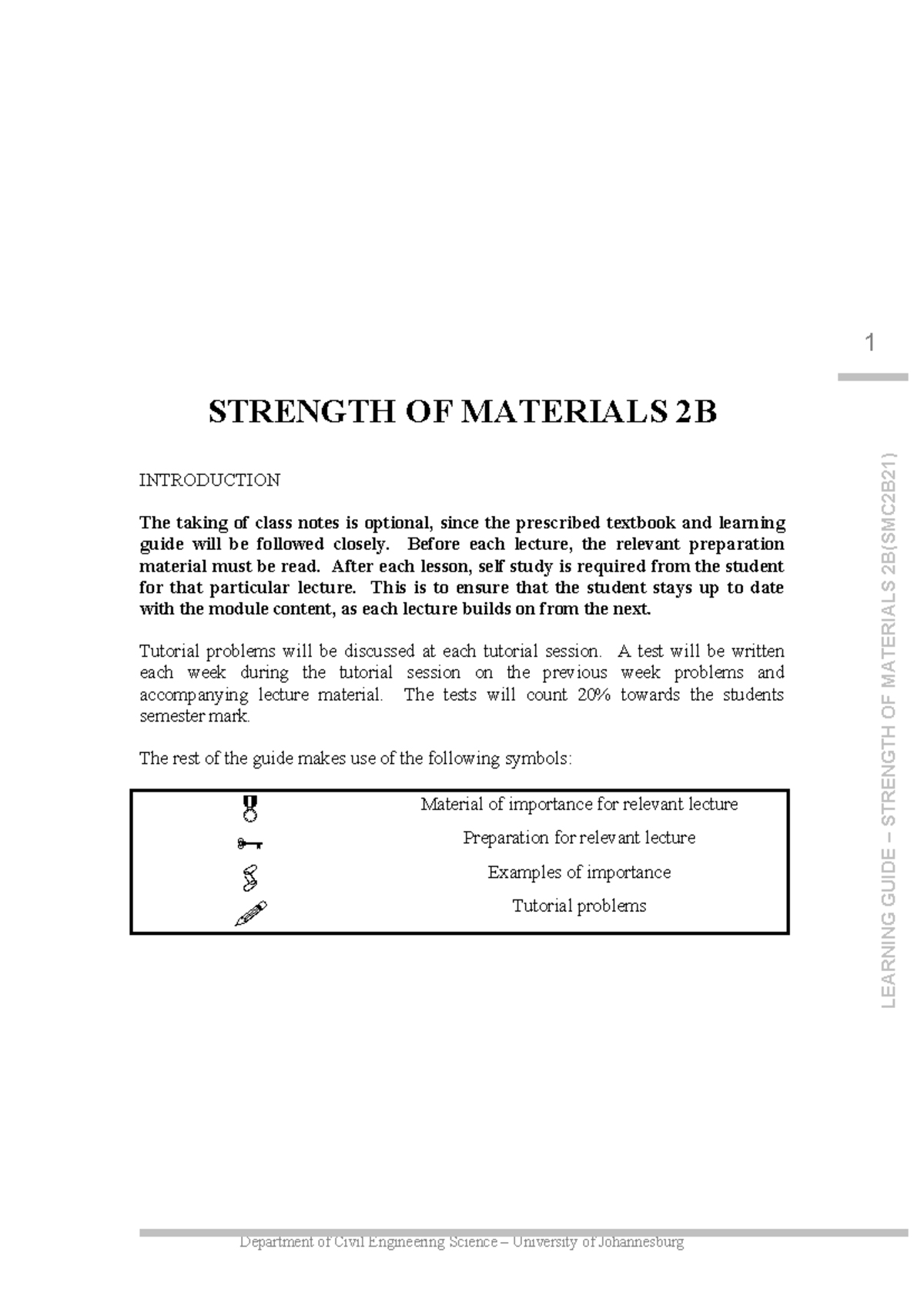 SMC2B21- Smccib 2-Study Guide(2024) - 1 LEARNING GUIDE – STRENGTH OF ...