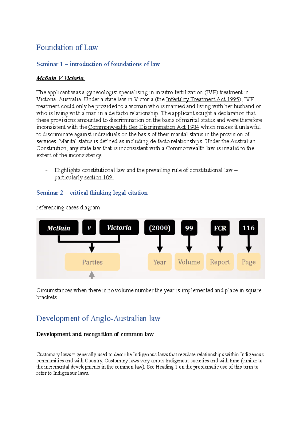 Foundation of Law - good lecture notes for reflections and studying ...