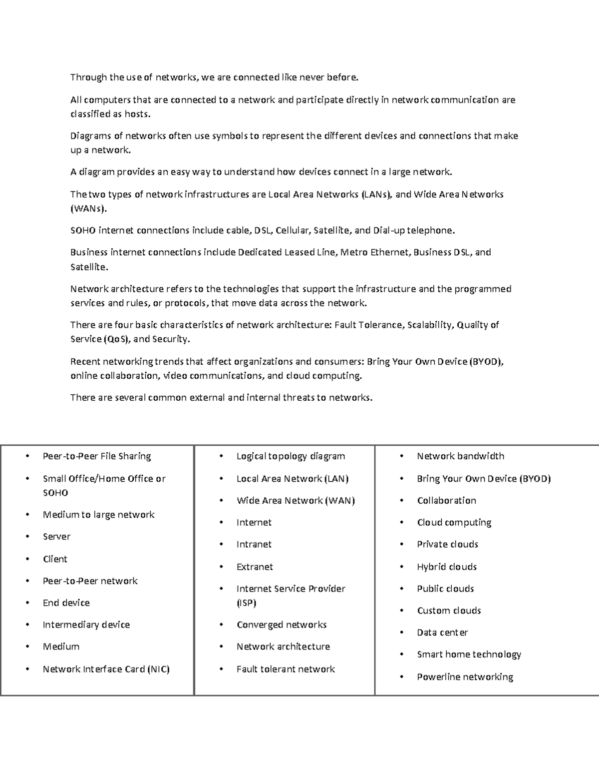 Networking notes - CCNA Study Guide. Small Guide for CCNA Students and ...
