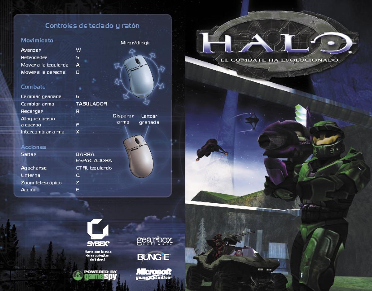Halo PC Manual Espanol - Controles de teclado y ratón Movimiento ...