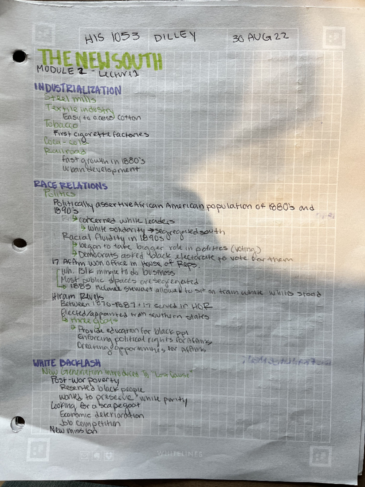 Module 2 Westward Expansion Notes - HIS 1053 DILLEY 30 AUG 22 ...