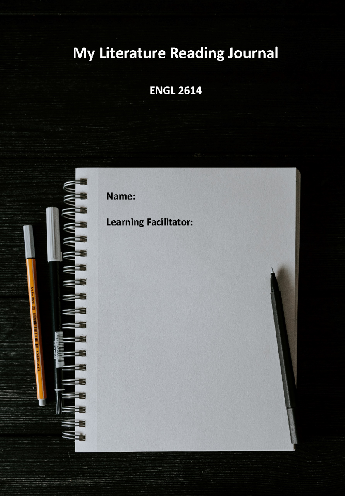 Reading Journal - ENGL 2614 - My Literature Reading Journal ENGL 2614 ...