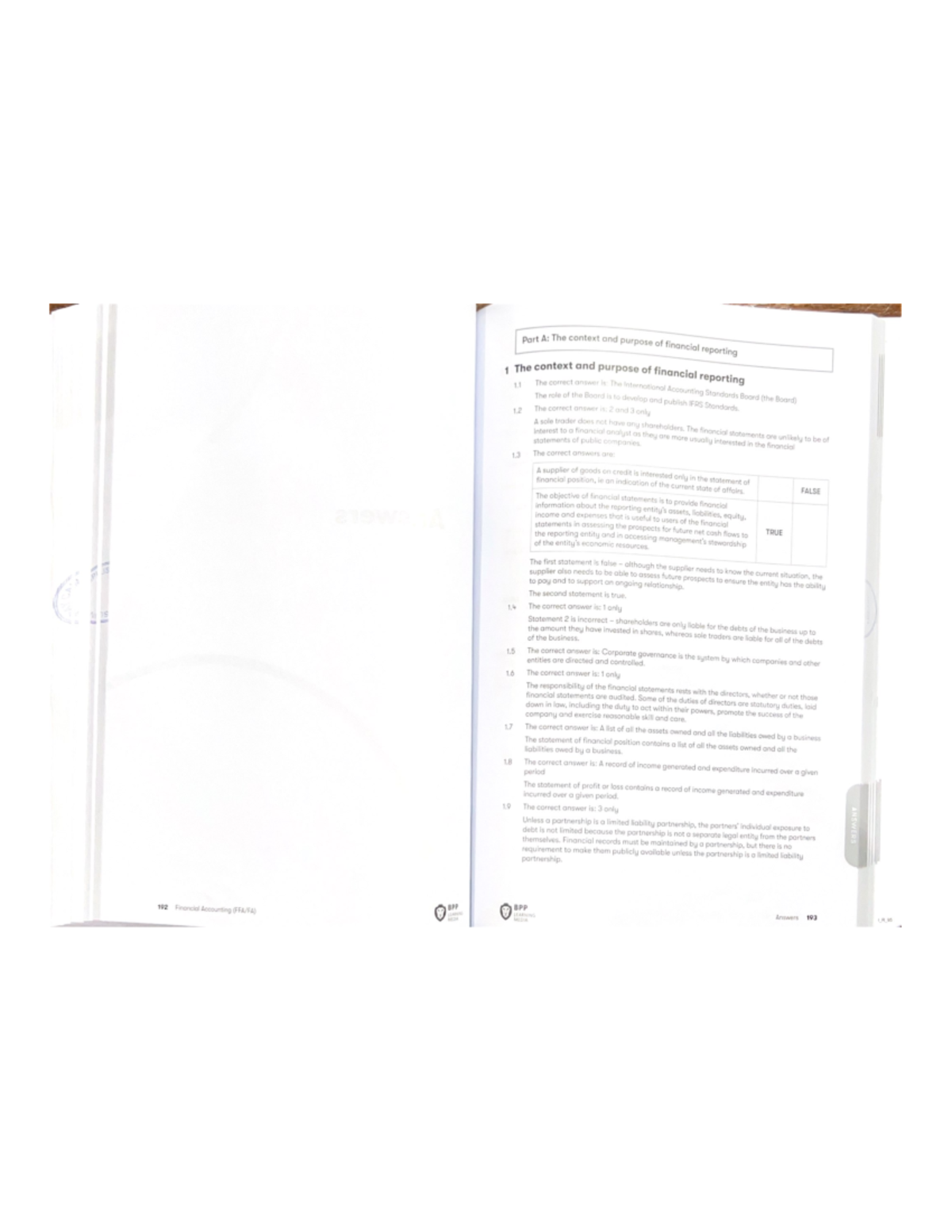 BPP Exam Kit Answers (FA) - Financial Accounting - Studocu