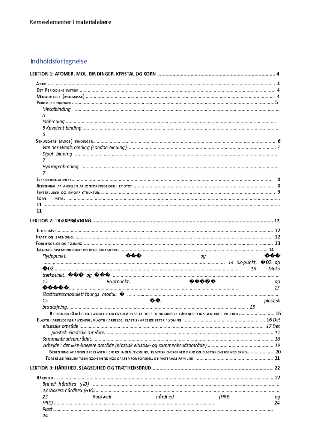 Kerneelementer - - Studocu