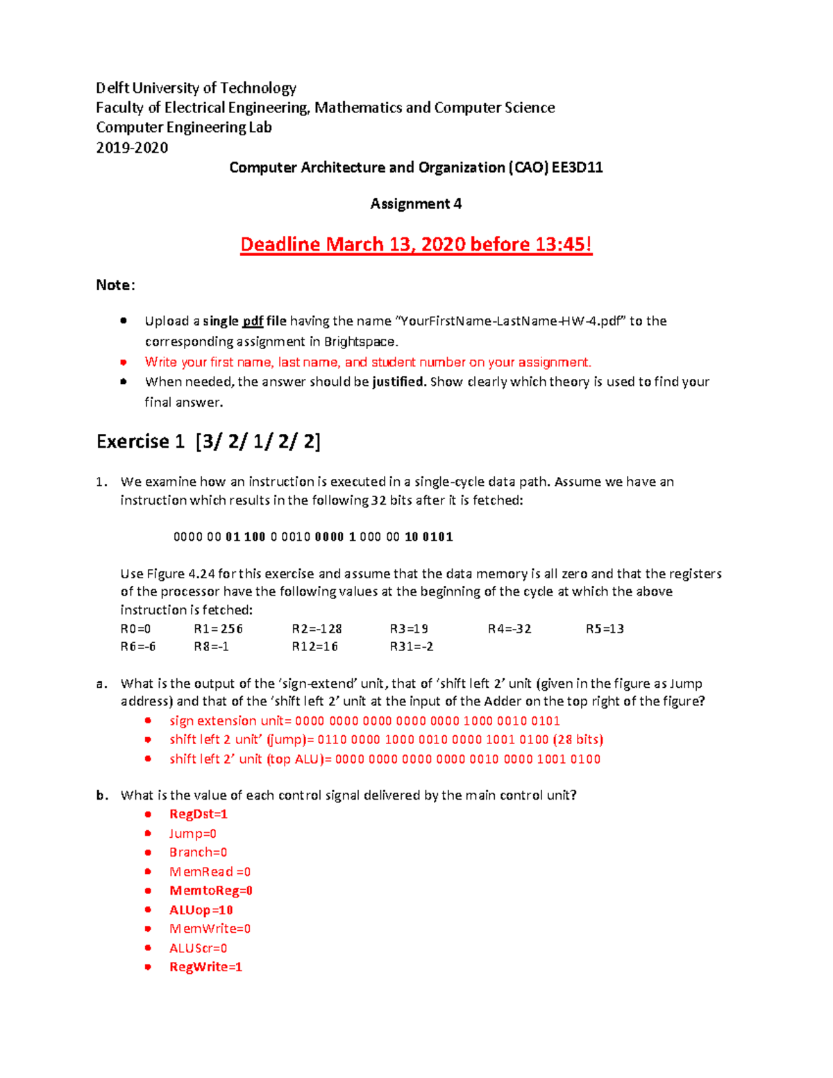 2019 2020 Cao Assignment 4 Answers Warning Tt Undefined Function 