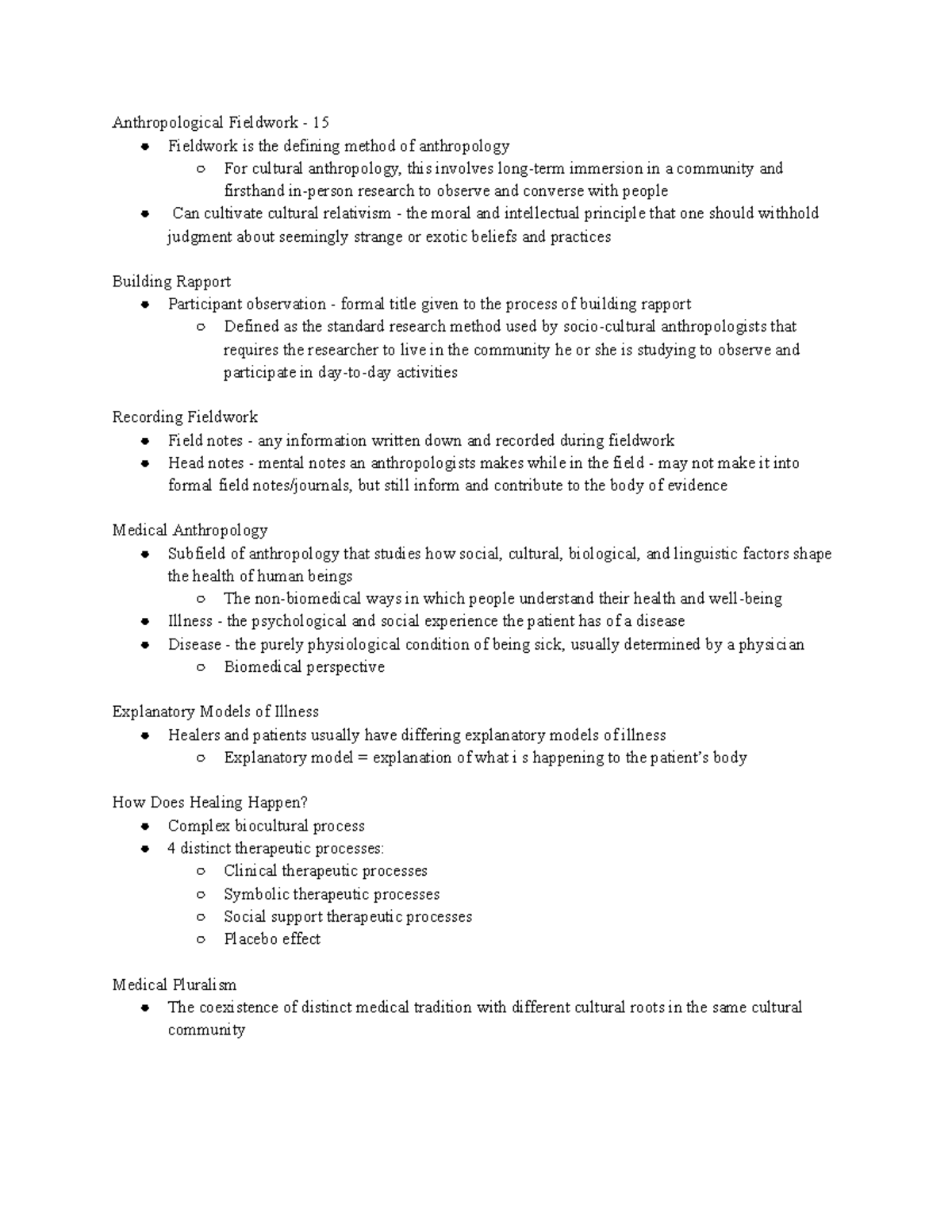 Class Notes 11 10 2021 - Anthropological Fieldwork - 15 Fieldwork is ...
