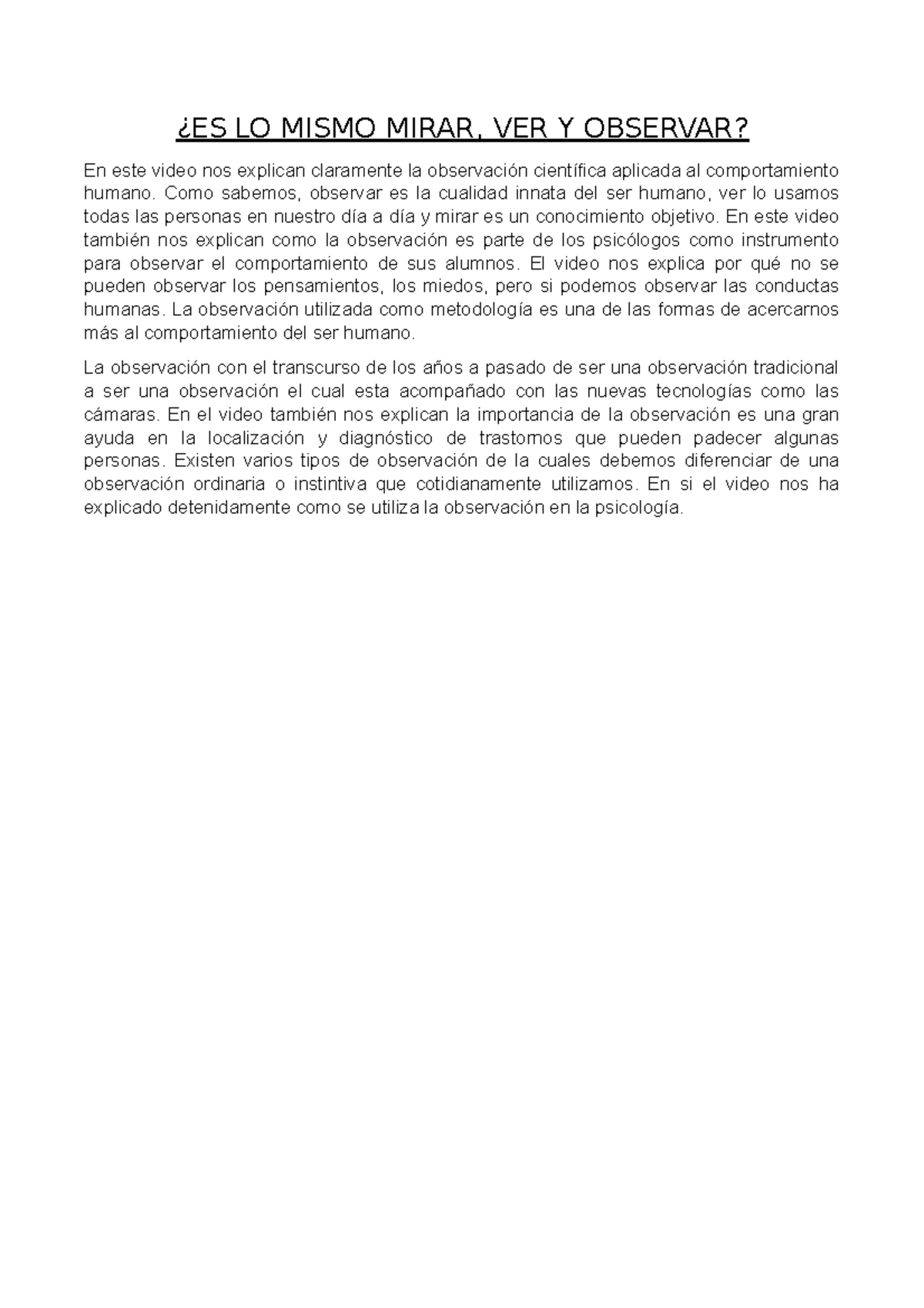 Es lo mismo mirar, ver y observar - ¿ES LO MISMO MIRAR, VER Y OBSERVAR ...