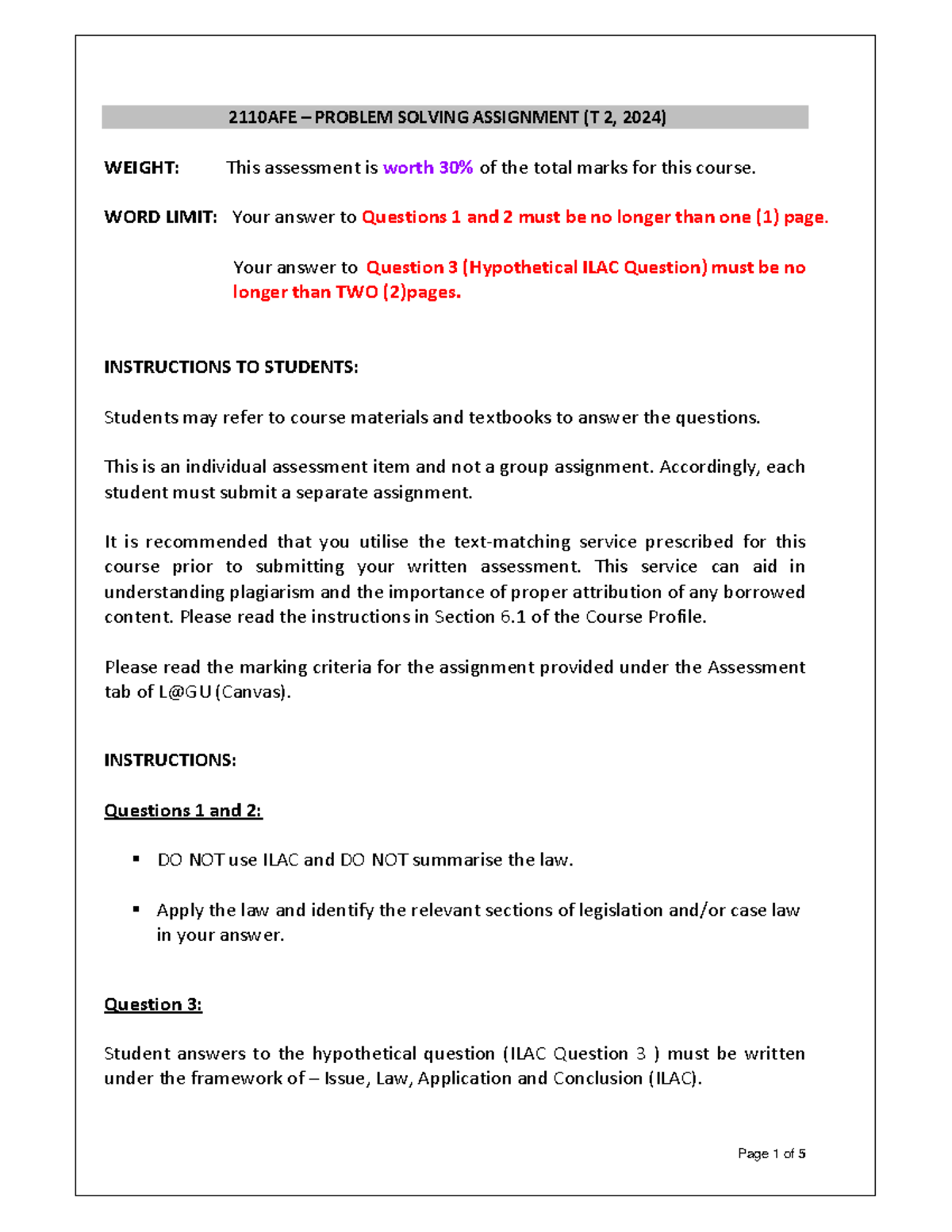 210AFE Assignment Questions-2024-T2-KK- Final Final COPY-1 - 2110AFE – PROBLEM SOLVING ...