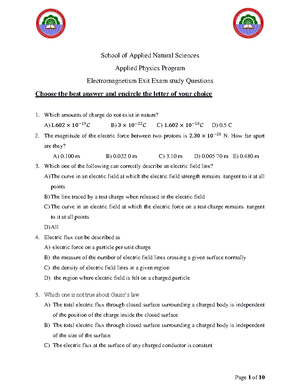 Elecronics exit-exam-1 - Adama Science and Technology University School ...