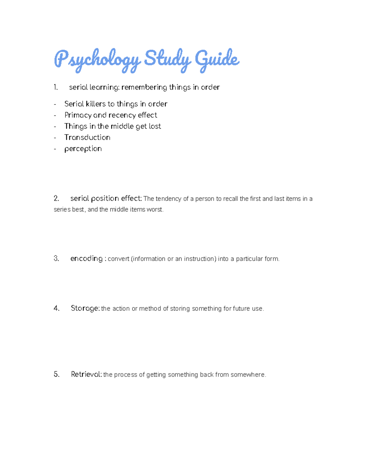 Untitled document-7 - coursework - Psychology Study Guide serial ...