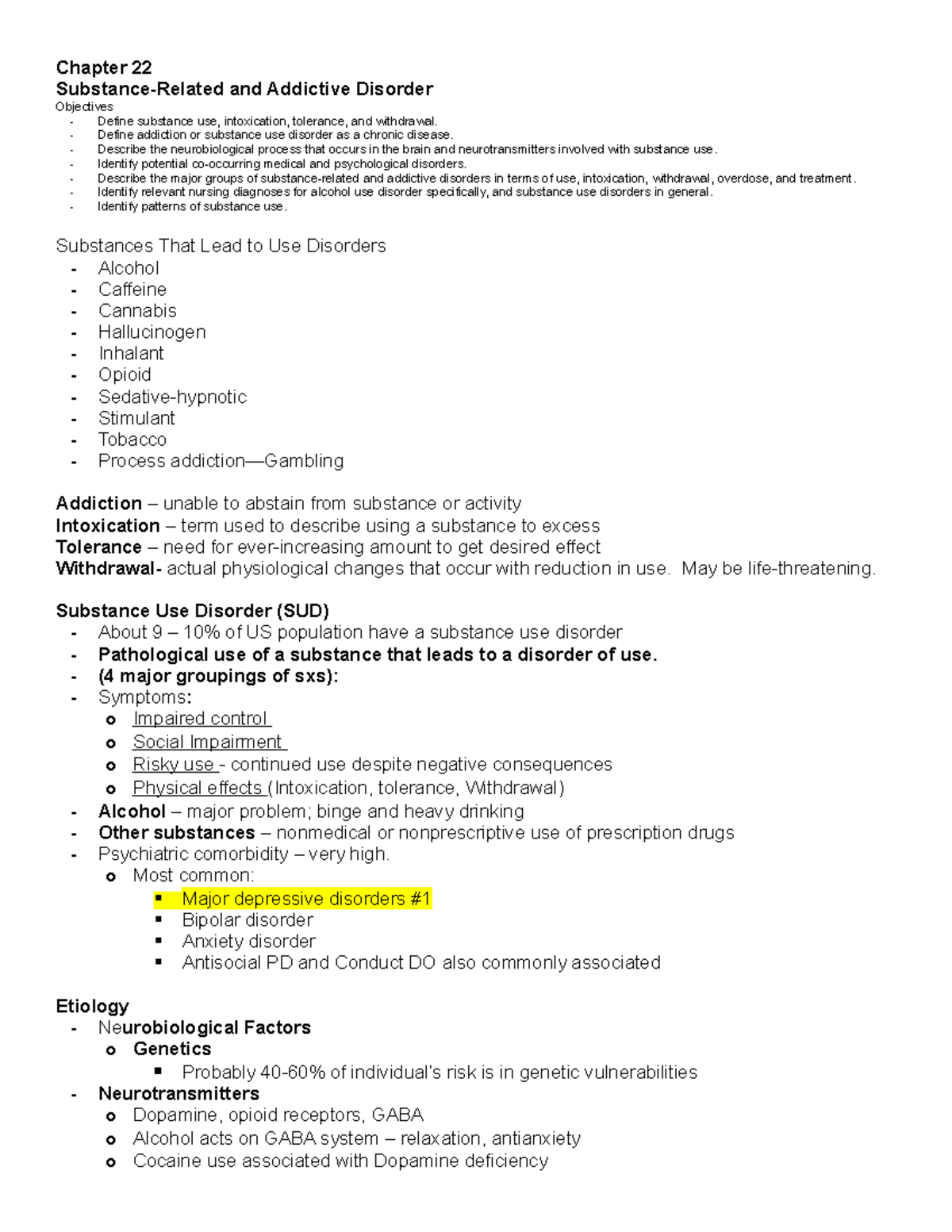 Substance Use disorders - Substance-Related and Addictive Disorder ...