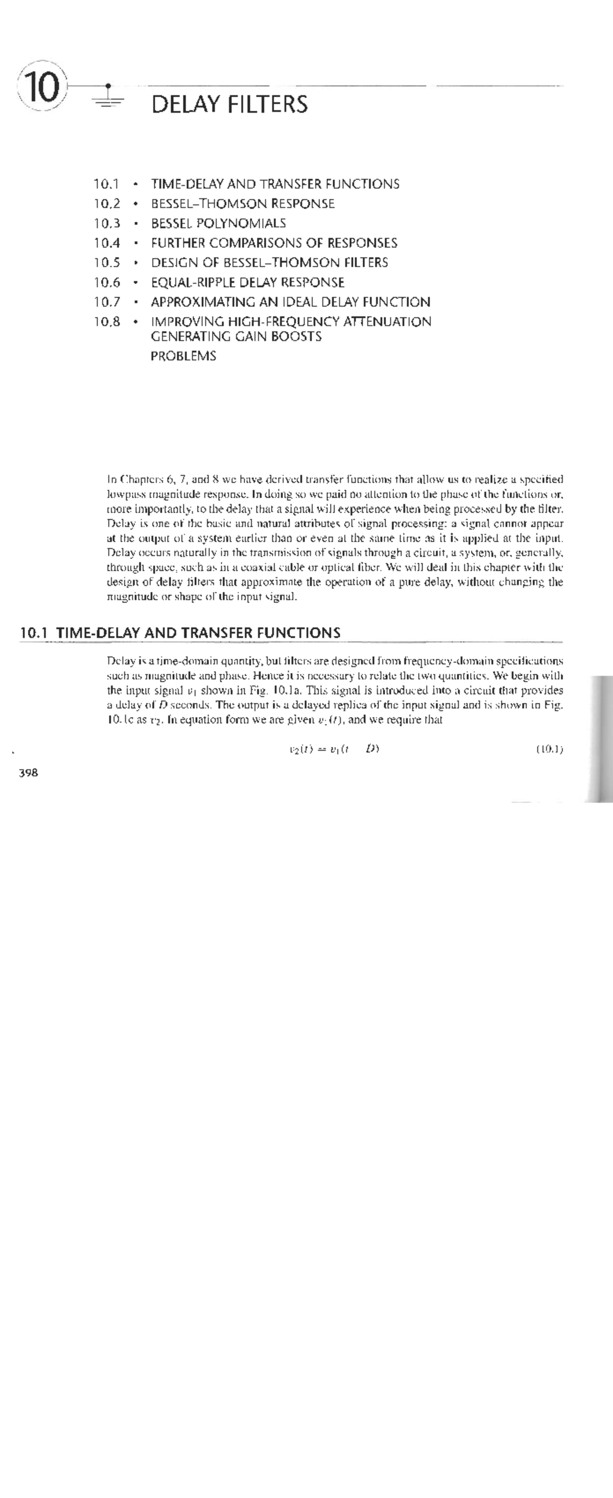 Chapter - 10 - Delay Filters - Teoría de los Circuitos II - Studocu