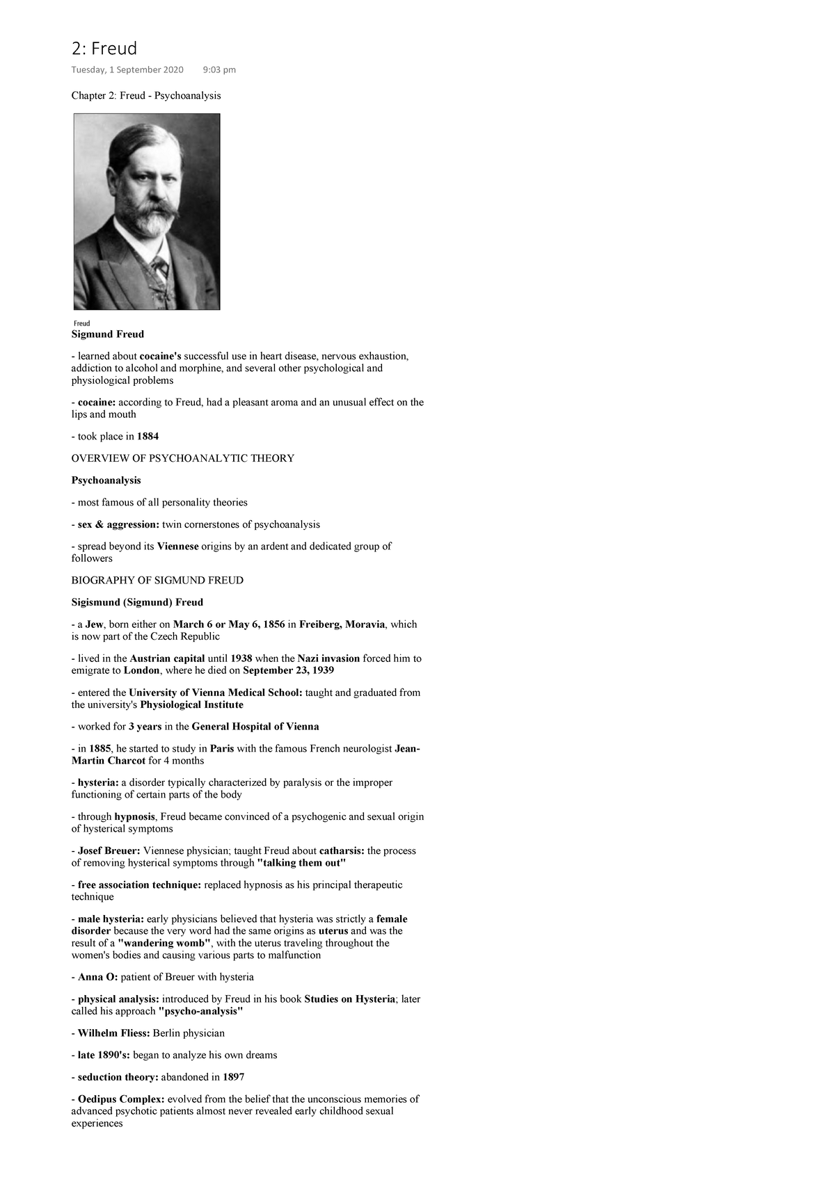 Theories of Personality: 2 Freud - Warning: TT: undefined function: 32 ...