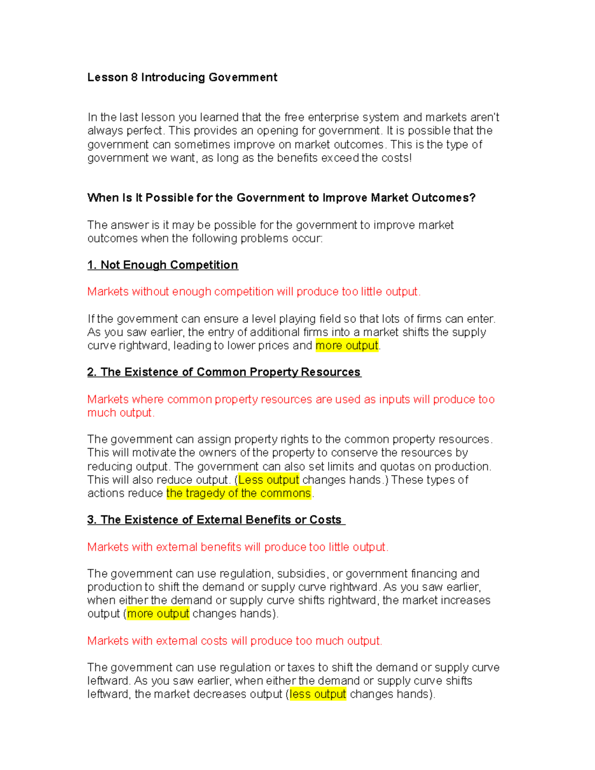 Lesson 8 Introducing Government - Lesson 8 Introducing Government In ...