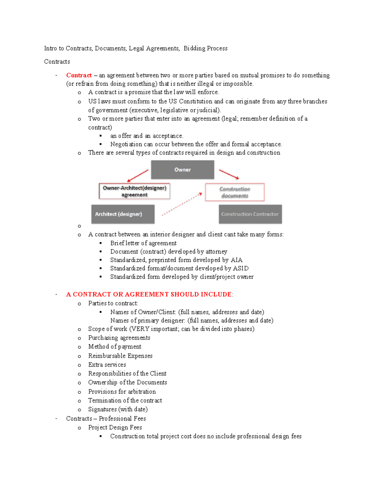 Intro to Contracts, Documents, Legal Agreements, Bidding Prcoess - Intro to Contracts, Documents ...