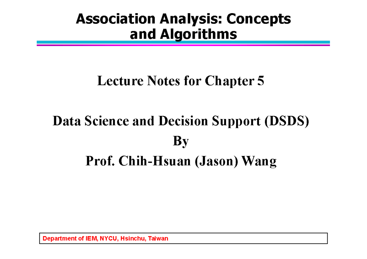 Association Analysis: Concepts and Algorithms - Association Analysis: Concepts and Algorithms ...