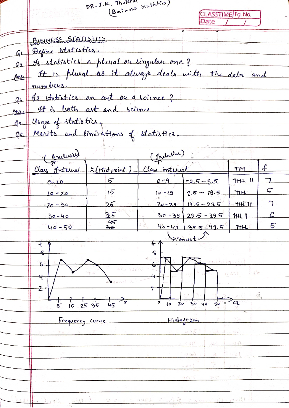 Business statistics - bachelors of commerce - Studocu
