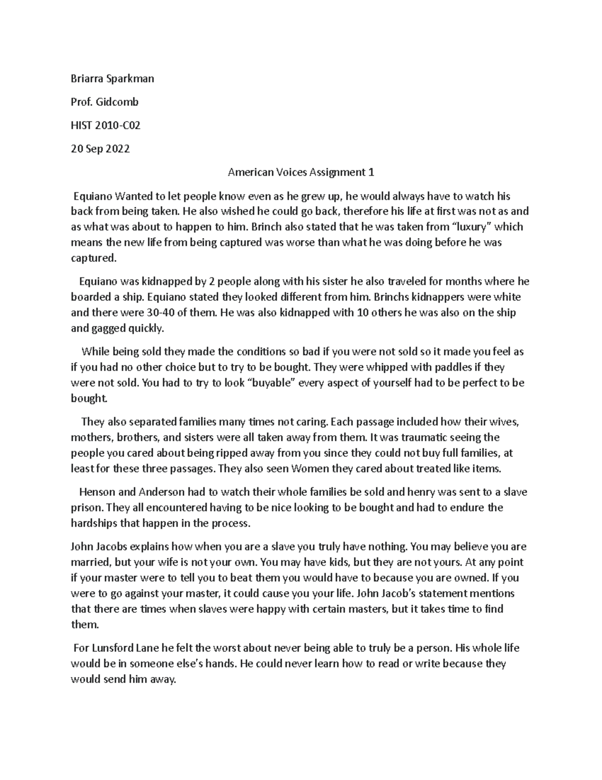 Analyze, Synthesize, and Compare and Contrast Captures in Africa, Slave ... Analyze, Synthesize, and Compare and Contrast Captures in Africa, Slave ...