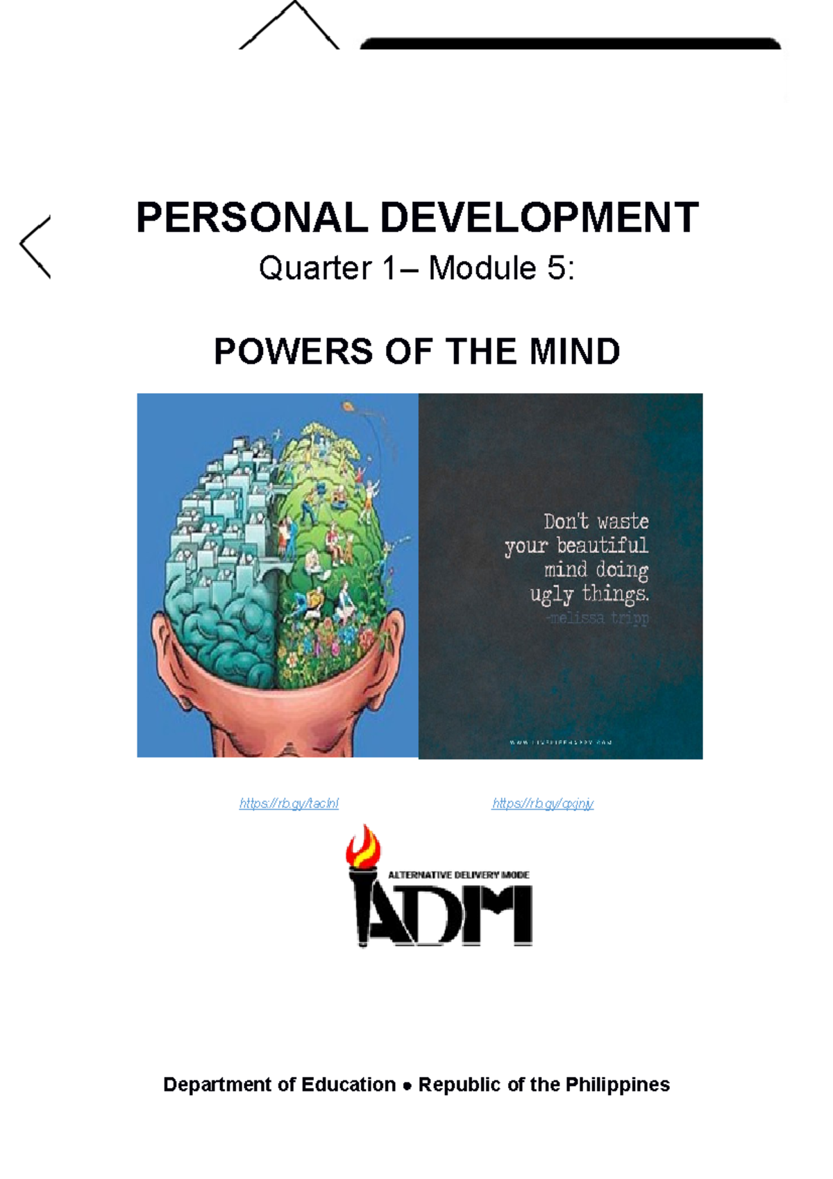Personal Development Q1 Mod-5 Powers-of-the-Mind v5 - PERSONAL ...