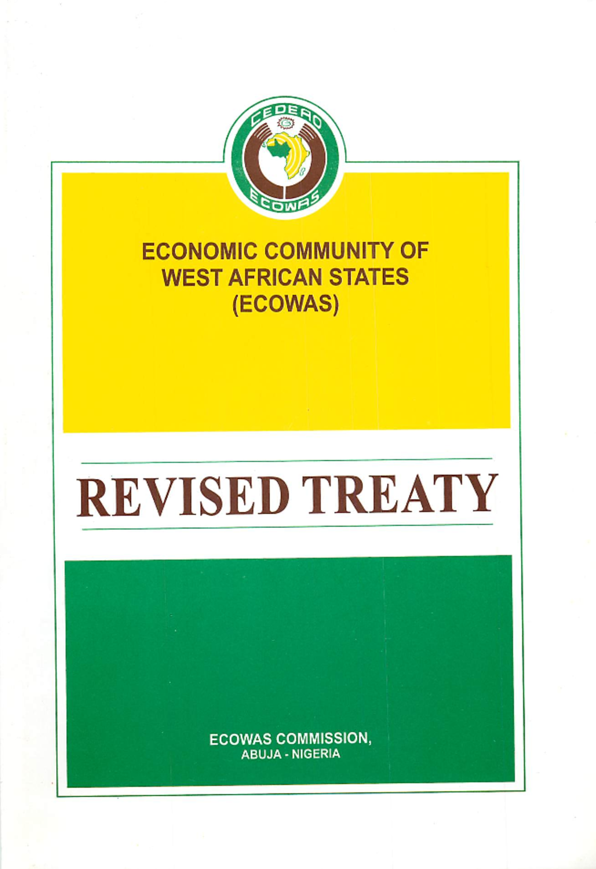 Revised-treaty Ecowas - ECONOMIC COMMUNITY OF WEST AFRICAN STATES ...