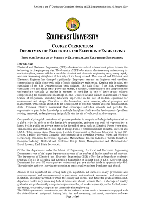 SEU CSE Course Curriculum Fresh - 150credit - COURSE CURRICULUM OF ...